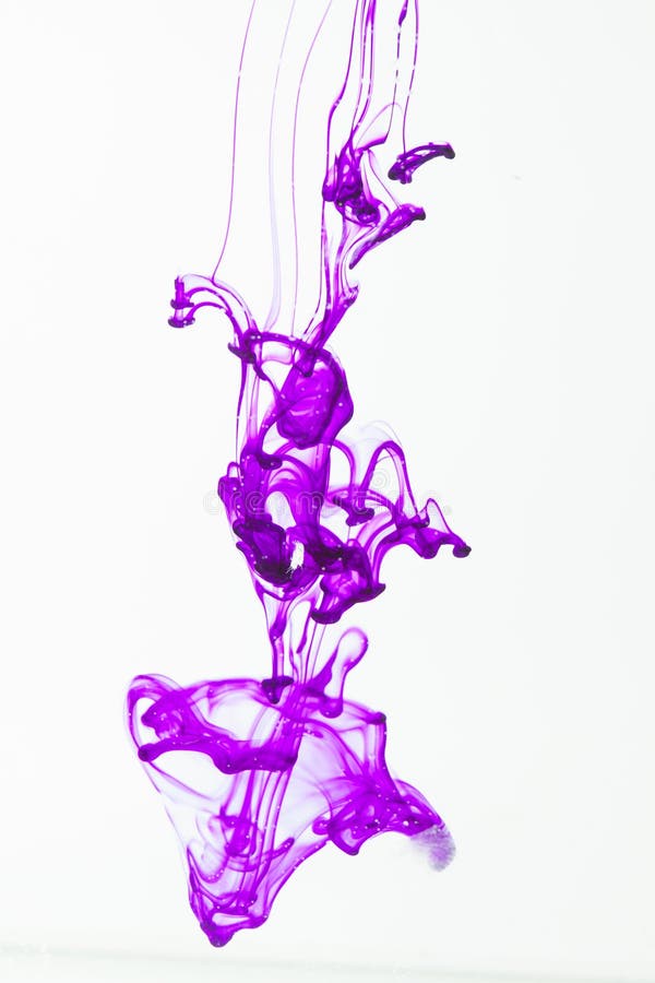 Violet liquid in water stock photo. Image of making, curve - 48801210