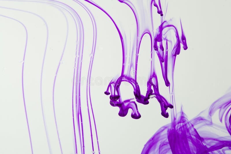 Violet liquid in water stock photo. Image of drop, background - 48801384
