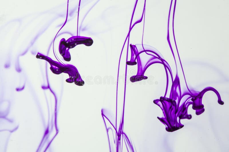 Violet liquid in water stock photo. Image of drop, evolution - 48801400