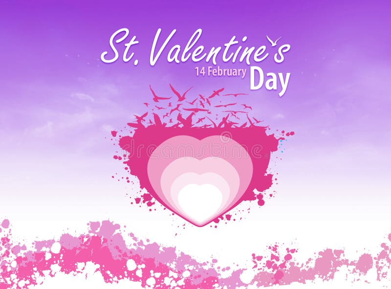 Violet love stock illustration. Illustration of cloudscape - 7555489