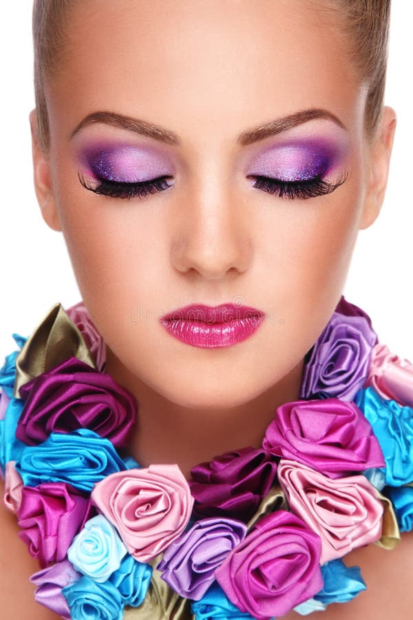 Violet makeup stock photo. Image of beautiful, scandinavian - 17867292