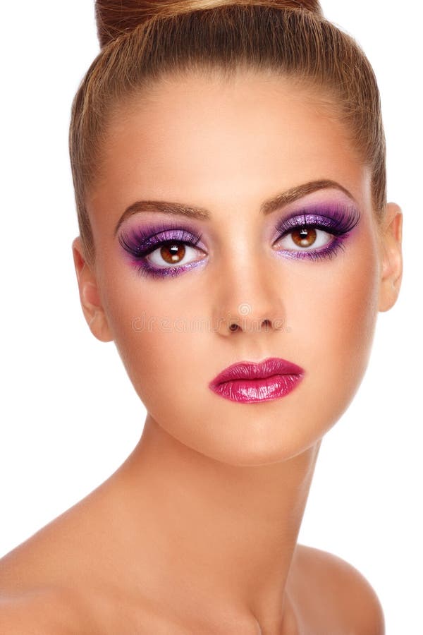 Violet makeup stock photo. Image of beautiful, scandinavian - 17867292