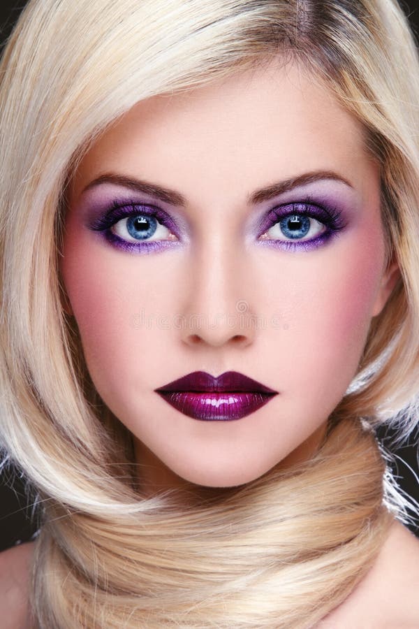 Violet makeup stock photo. Image of beautiful, scandinavian - 17867292