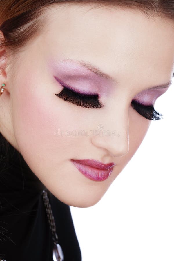Violet makeup stock photo. Image of beautiful, scandinavian - 17867292