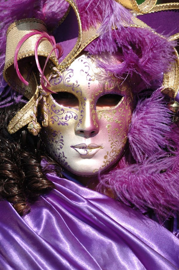 Violet Mask at Carnival of Venice 2011 Stock Photo - Image of blue ...