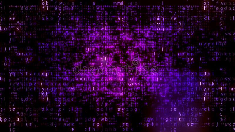 Violet Matrix Letters Con El Eje De Plazma Stock de ilustración ...