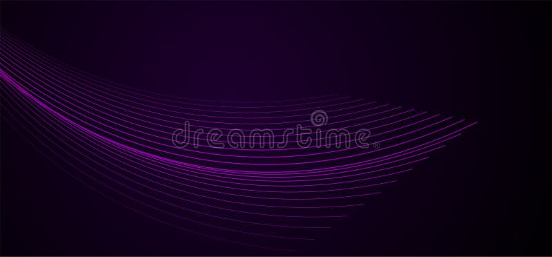 Violet Minimal Wavy Lines Abstract Geometric Tech Background Stock ...