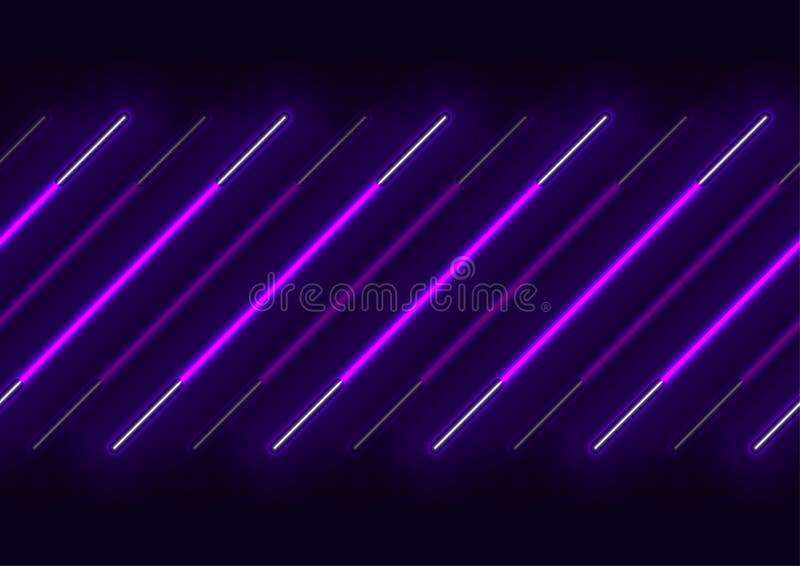 Violet Neon Laser Lines Abstract Background Stock Vector - Illustration ...