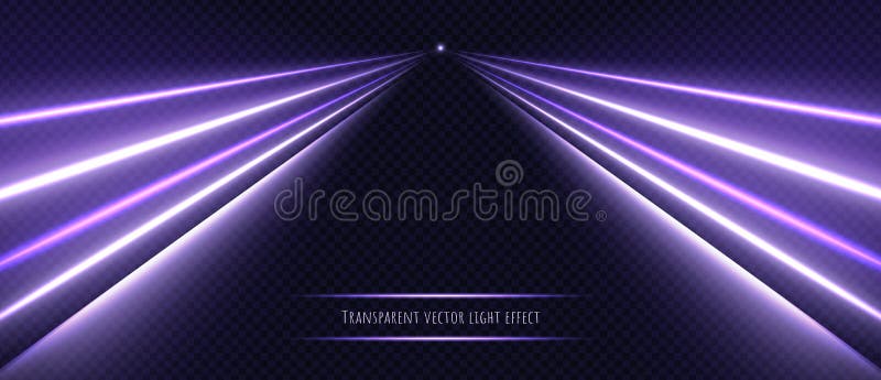 Violet Neon Light Effect Isolated on Transparent Background. Stock ...