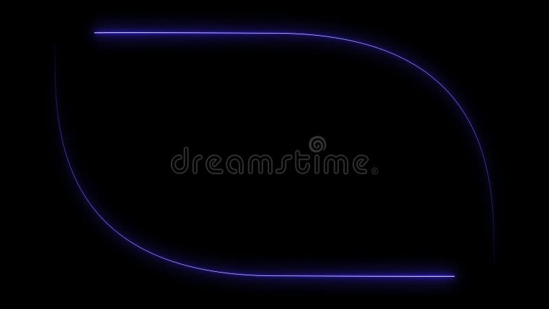 Violet Neon Lines Appear and Disappear on a Transparent Background ...