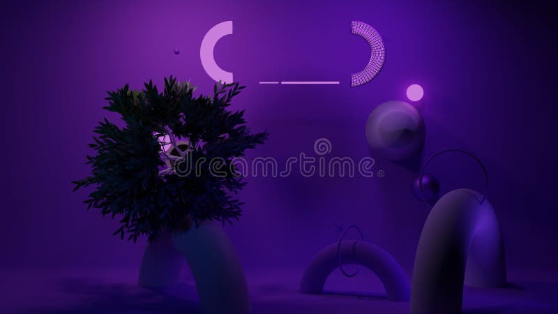 Violet night composition stock illustration. Illustration of glowing ...