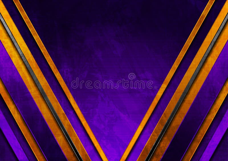 Violet Orange Abstract Grunge Geometric Background Stock Vector ...