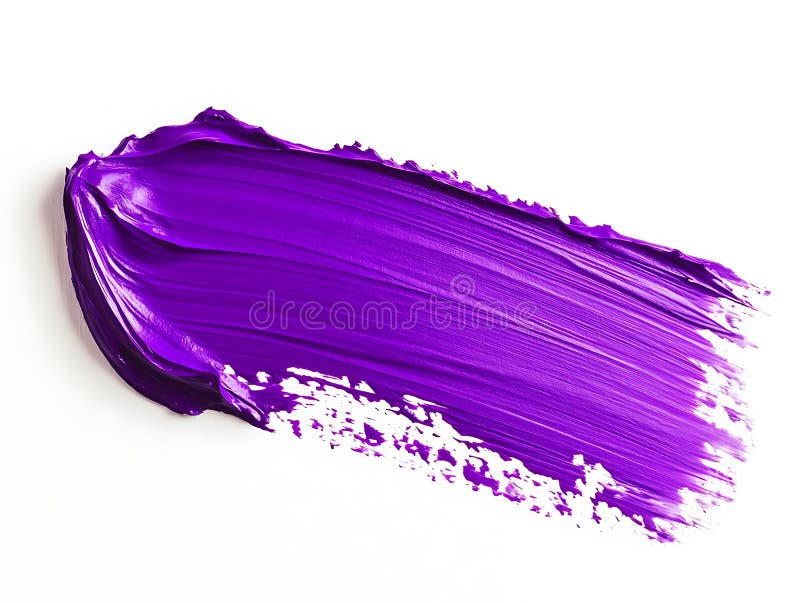 Violet Paint Brush Stroke on White Background Stock Illustration ...