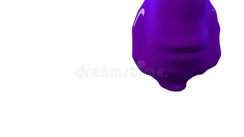 Violet Paint Fills Up Screen, Isolated on White FULL HD with Alpha ...