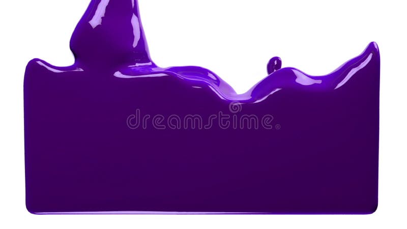 Violet Paint Fills Up Screen, Isolated on White FULL HD with Alpha ...