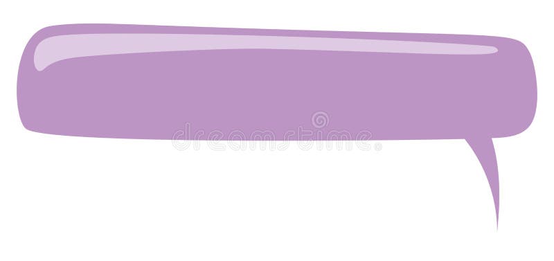 Violet Paper Bubbles for Speech on an White Background. Abstract Design ...
