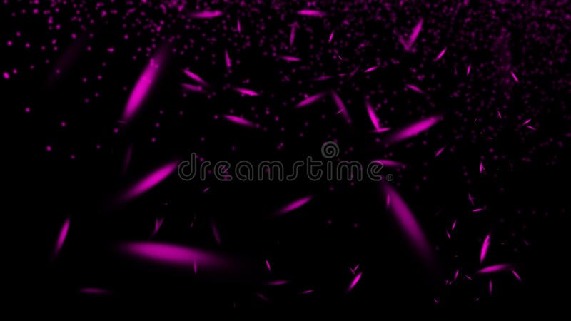 Violet Particles Debris Isolated on Black Background for Text or Space ...