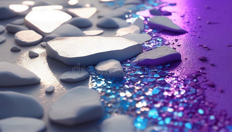 Violet and Pink Lights Beam Stock Illustration - Illustration of night ...