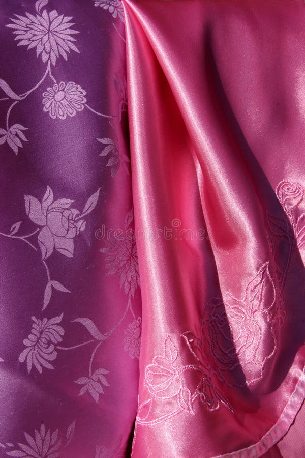 Pink Satin/Silk Fabric 2 stock image. Image of shine, backdrop - 441023