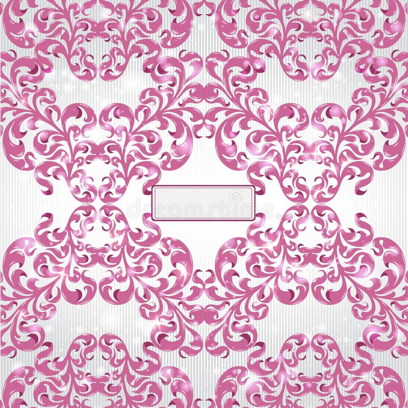 Violet Plant Pattern Background Brand Banner Stock Vector ...