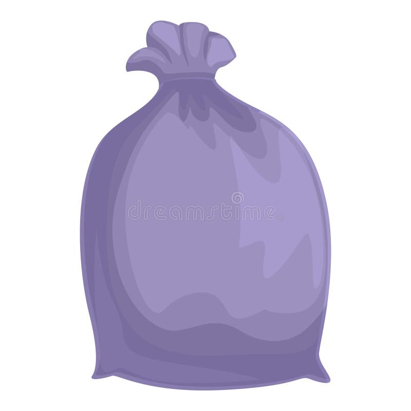 Violet Plastic Bag Icon Cartoon Vector. Garbage Bin Stock Vector ...