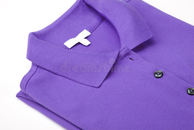 Violet polo shirt stock photo. Image of detail, clothing - 25187392