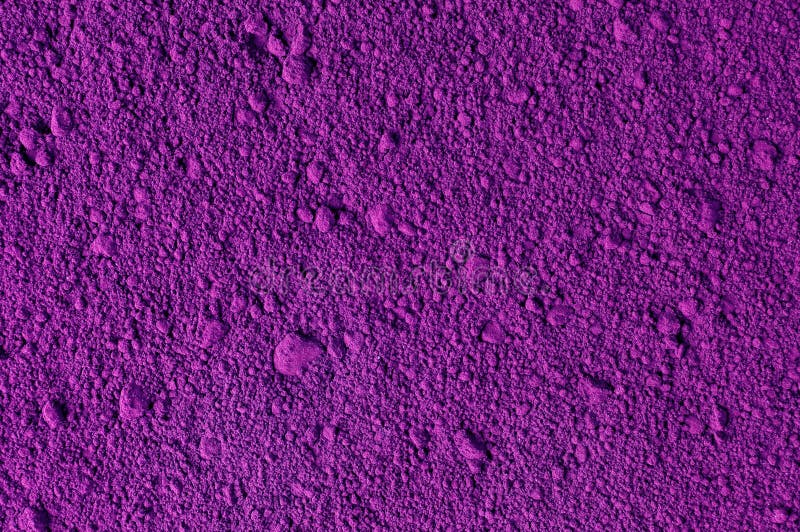 Violet Powder in Glass Cup, Bowl with Ingredient Close Up. Colored ...