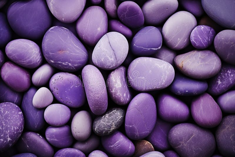 Violet or Purple Stones Background, Beach Stones Stock Image - Image of ...