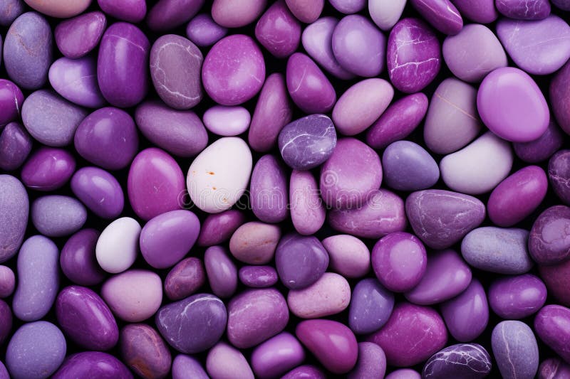 Violet or Purple Stones Background, Beach Stones Stock Illustration ...
