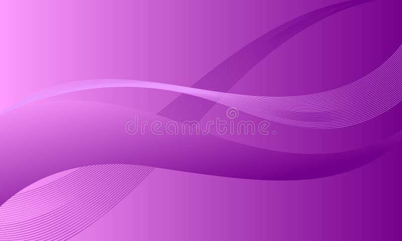 Violet Purple Stripe Wave Curves with Smooth Gradient Abstract ...
