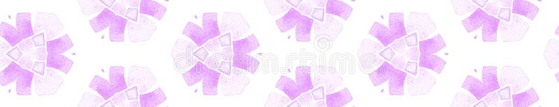 Violet Purple Vintage Retro Seamless Border Scroll Stock Illustration
