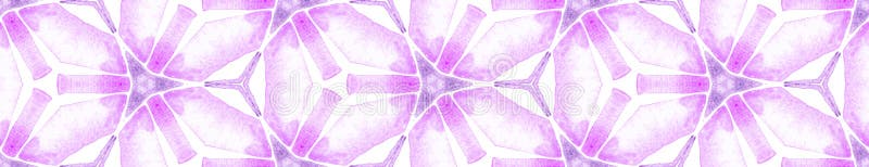 Violet Purple Vintage Seamless Border Scroll Geom Stock Illustration