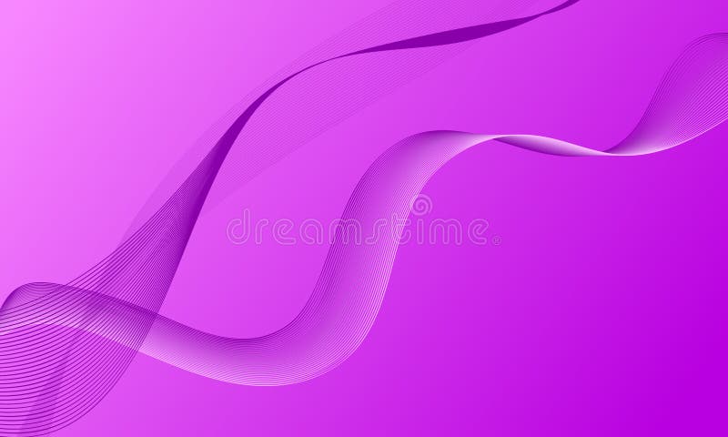Violet Purples Smooth Lines Wave Curves with Soft Gradient Abstract ...