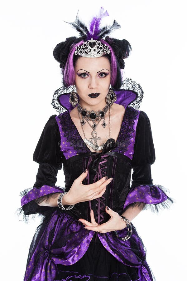 Goth Girl Dressing Violet Clothes Stock Photos - Free & Royalty-Free ...