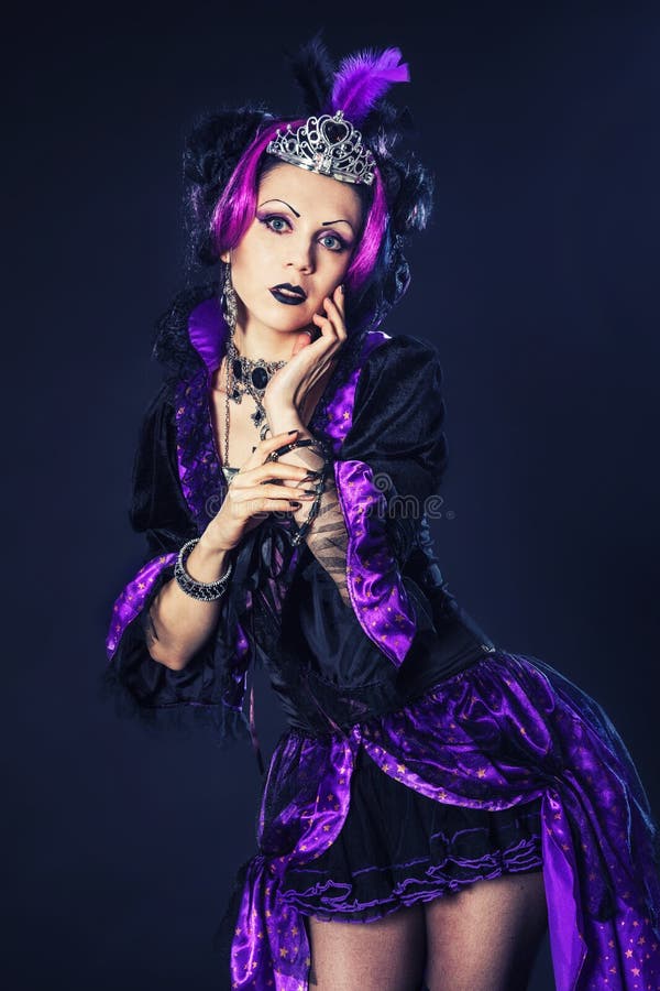 Violet queen stock image. Image of costume, leather, goth - 37634133