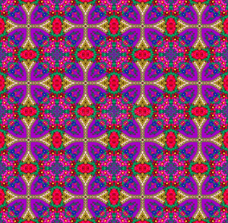 Violet -red Ethnic Patterns Stock Illustration - Illustration of artsy ...