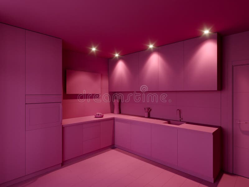 Violet-red interior stock illustration. Illustration of decoration ...