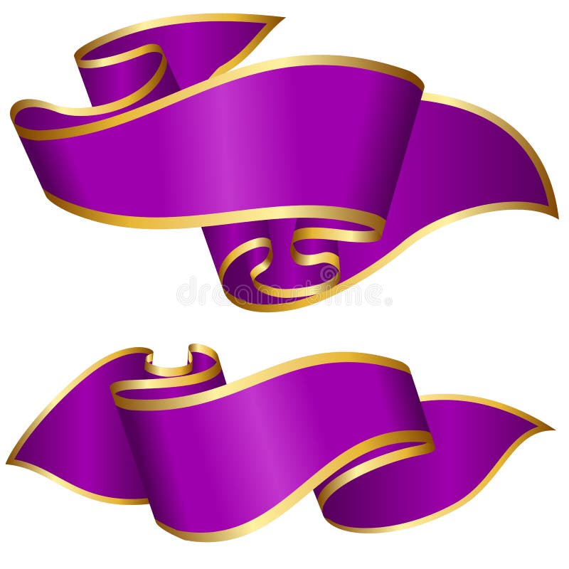 Big violet ribbon stock vector. Illustration of graphic - 33909357