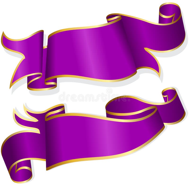 Big violet ribbon stock vector. Illustration of graphic - 33909357