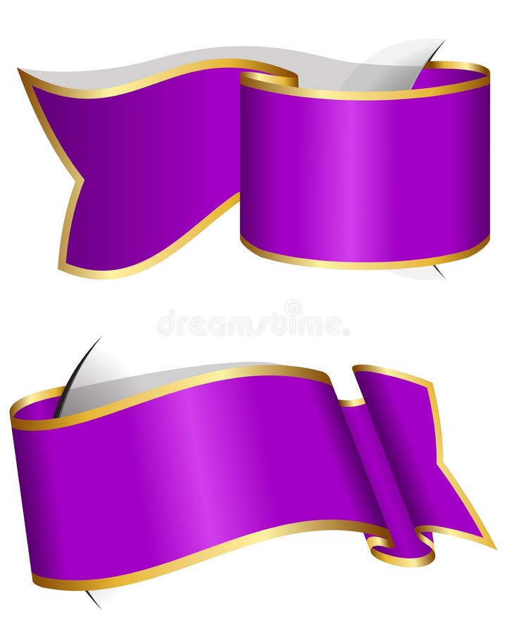 Big violet ribbon stock vector. Illustration of graphic - 33909357