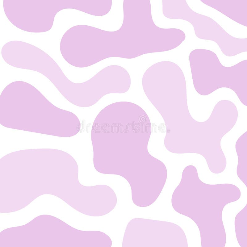 Violet Rounded Shapes Background. Organic Forms. Vector Illustration ...