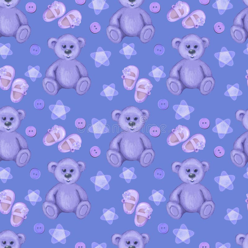 Violet seamless for baby stock illustration. Illustration of blue ...