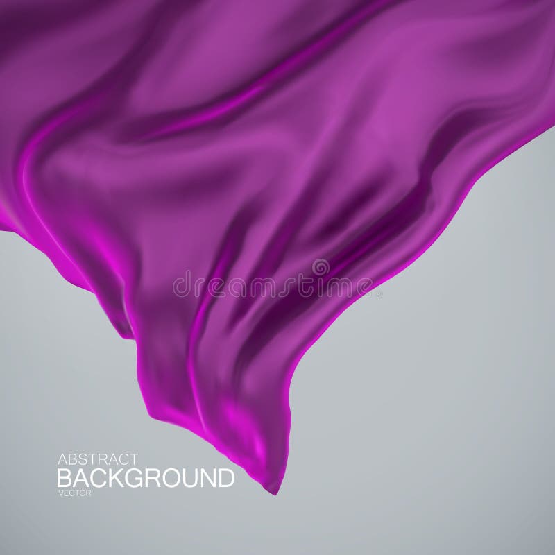 Violet silk fabric. stock vector. Illustration of banner - 80083548
