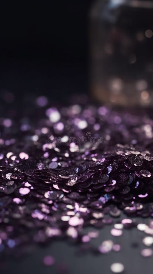 Violet and Silver Glitter Sparkling Background Wallpaper. 3D Effect ...