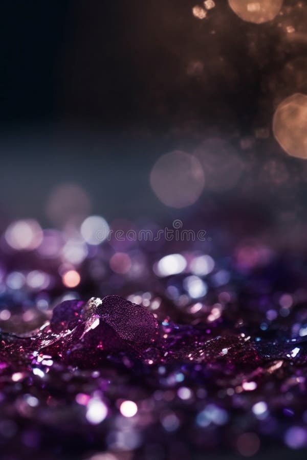 Violet and Silver Glitter Sparkling Background Wallpaper. 3D Effect ...