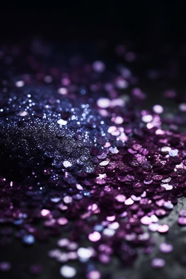 Violet and Silver Glitter Sparkling Background Wallpaper. 3D Effect ...