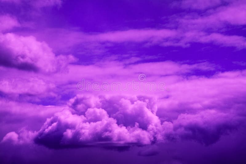Violet sky with clouds stock photo. Image of universe - 164249868