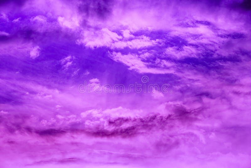 Violet sky with clouds stock photo. Image of universe - 164249868