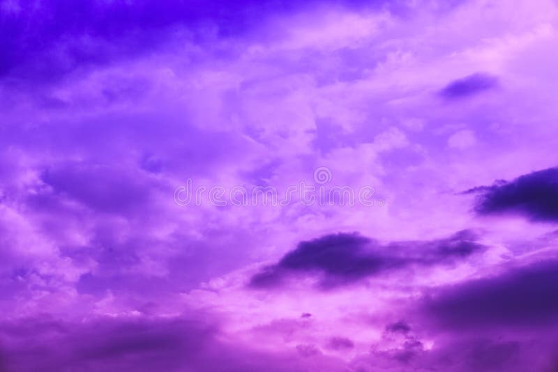 Violet sky with clouds stock photo. Image of universe - 164249868