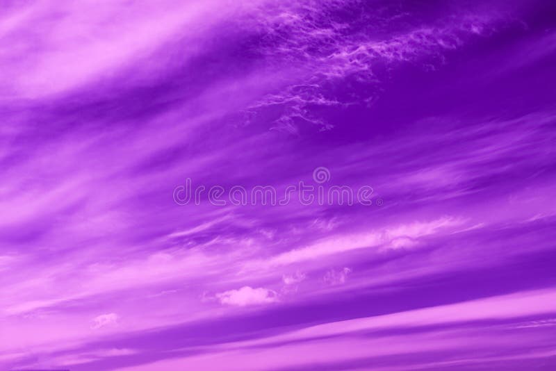 Violet sky with clouds stock photo. Image of light, dramatic - 174964562